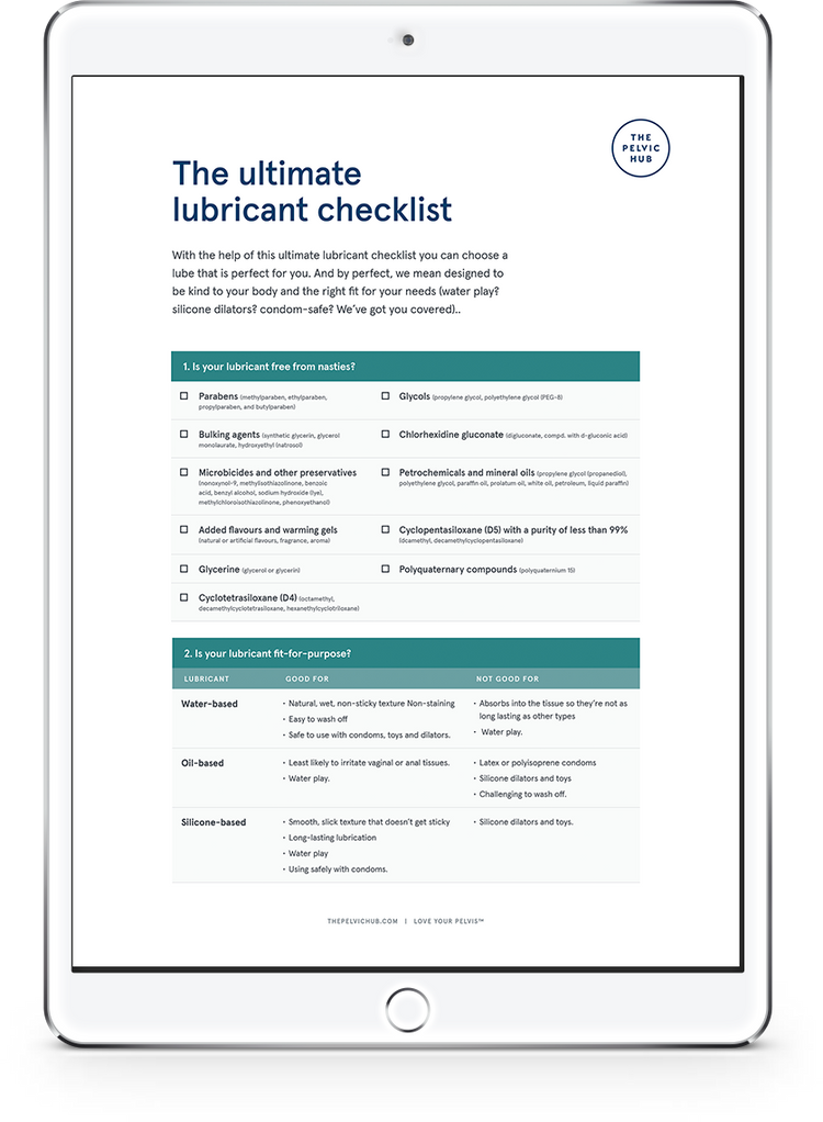 The ultimate lubricant checklist – The Pelvic Hub